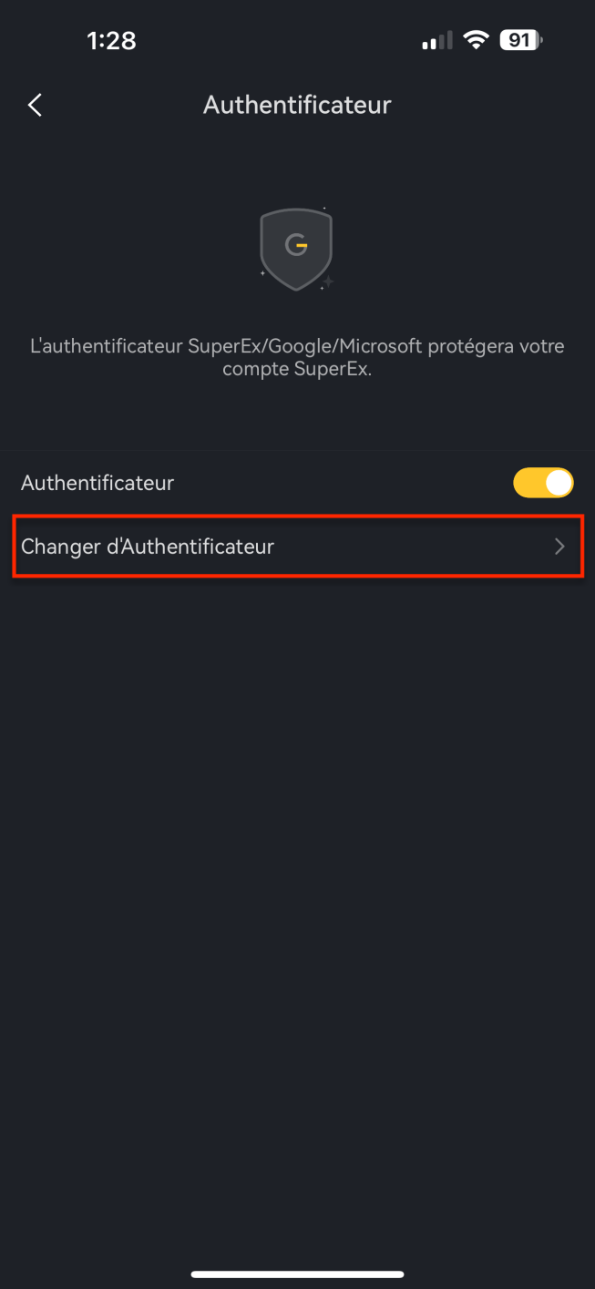 Comment Modifier Google Authenticator ? (APP) – SuperEx