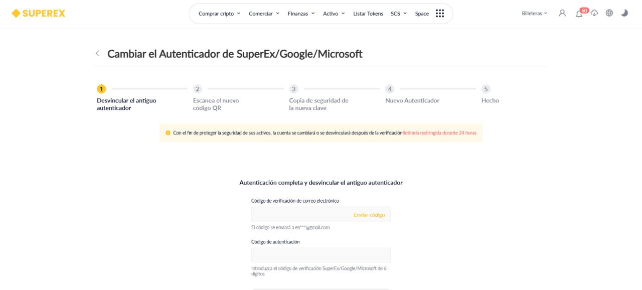 Cómo Modificar Google Authenticator? (Versión Web) – SuperEx