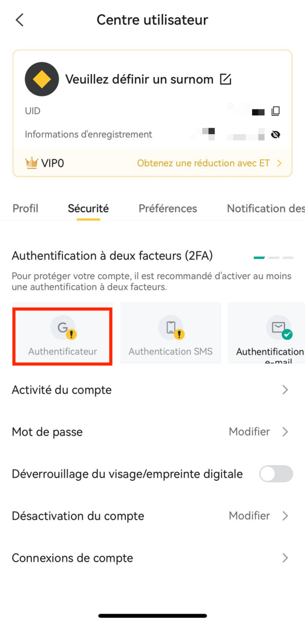 Comment activer l'application Authentificatrice – SuperEx