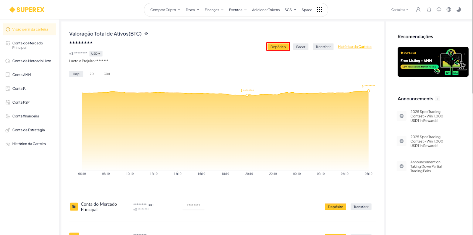 Como realizar um depósito (versão web) – SuperEx